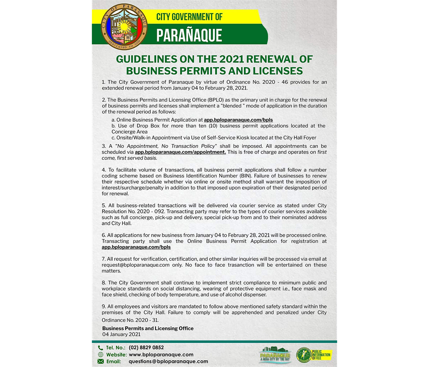 Parañaque Business Permits and Licensing System